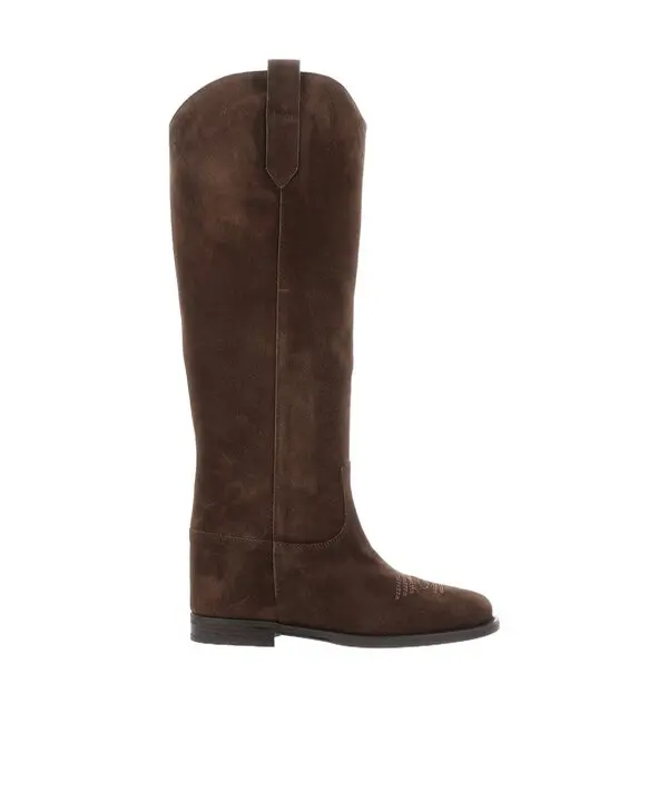 VIA ROMA 15 Western Pointed-toe Boots - Brown