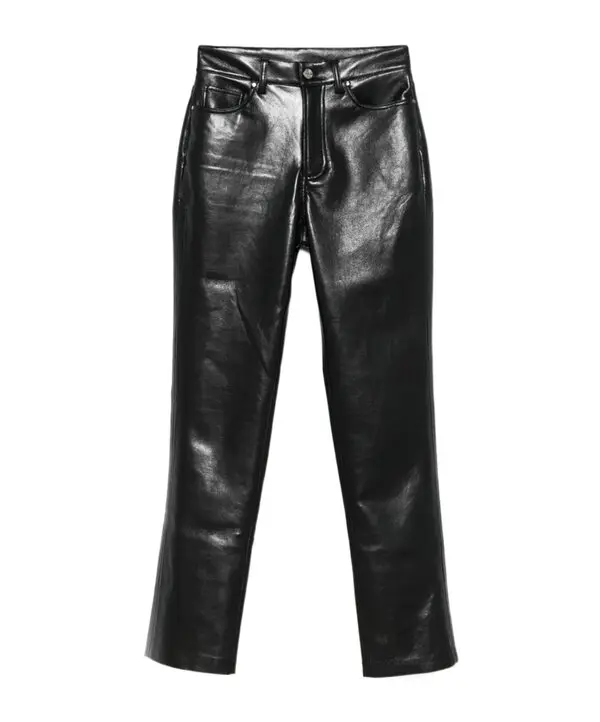 ANINE BING Bruno Straight Leg Trousers - Black