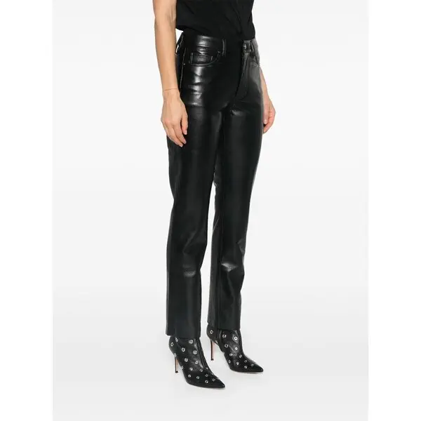 ANINE BING Bruno Straight Leg Faux Leather Trousers