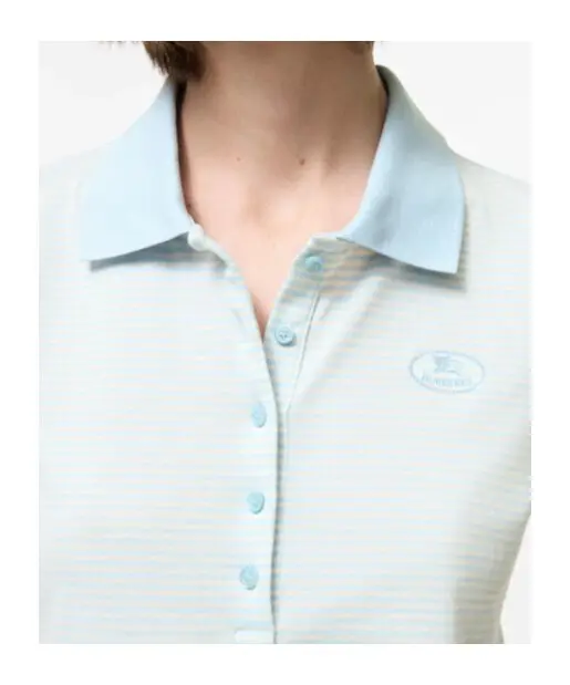 Burberry Striped Cotton Polo Shirt