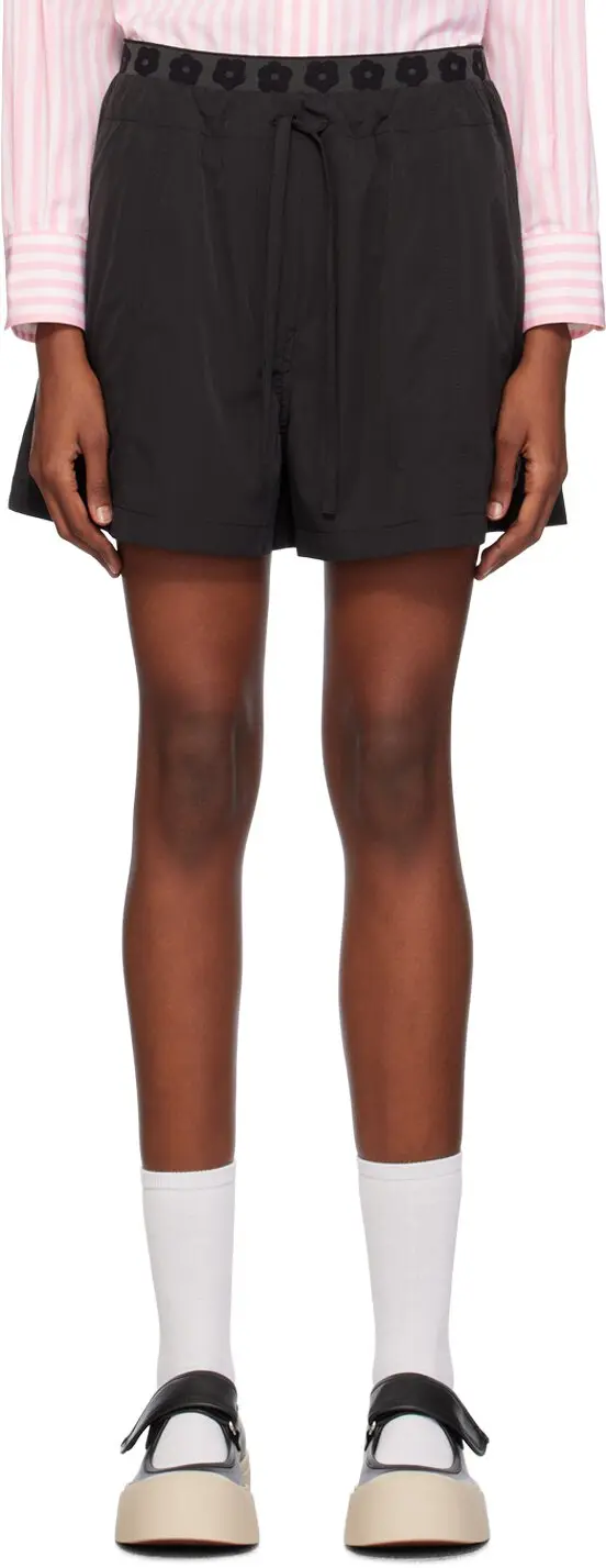 Kenzo Boke Flower Embroidered Drawstring Shorts