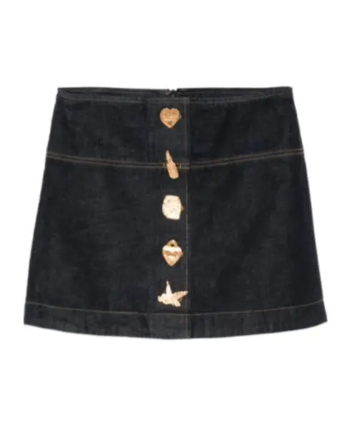 Zimmermann Camouflage Denim Skirt - Night Sky