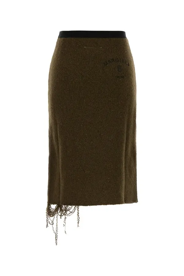 MAISON MARGIELA Mud Wool Blend Skirt