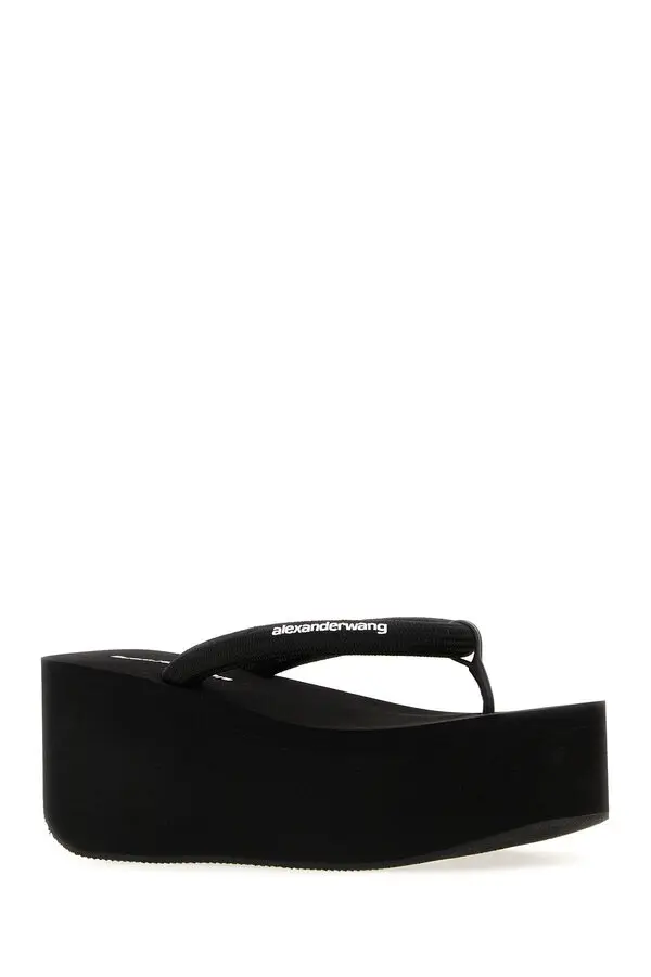 Alexander Wang Fabric Jenna Thong Platform Slippers