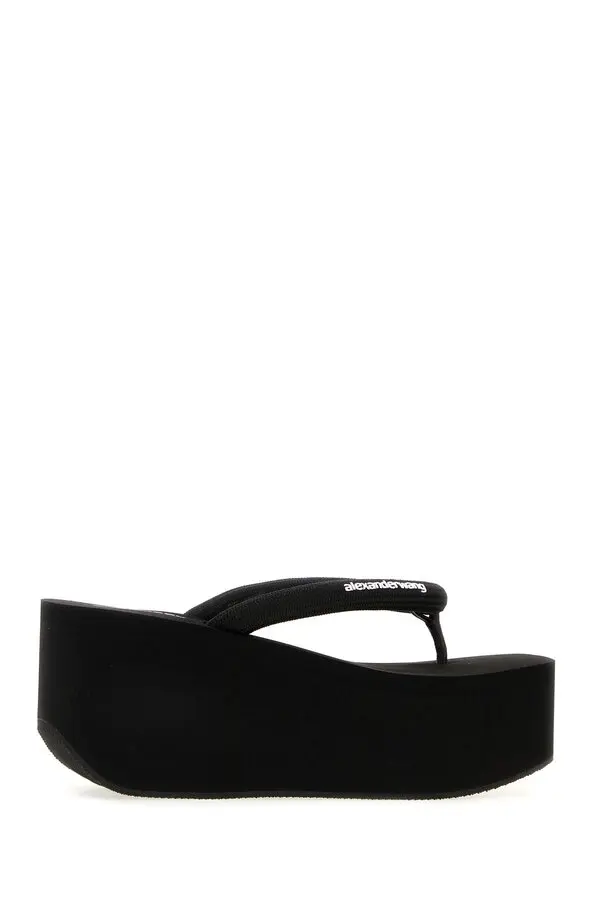 Alexander Wang Fabric Jenna Thong Platform Slippers