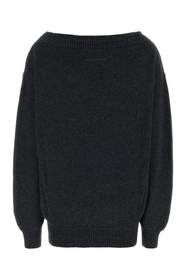 MAISON MARGIELA Wool Blend Mini Sweater Dress