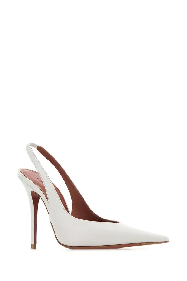 Amina Muaddi Leather Anok Pumps