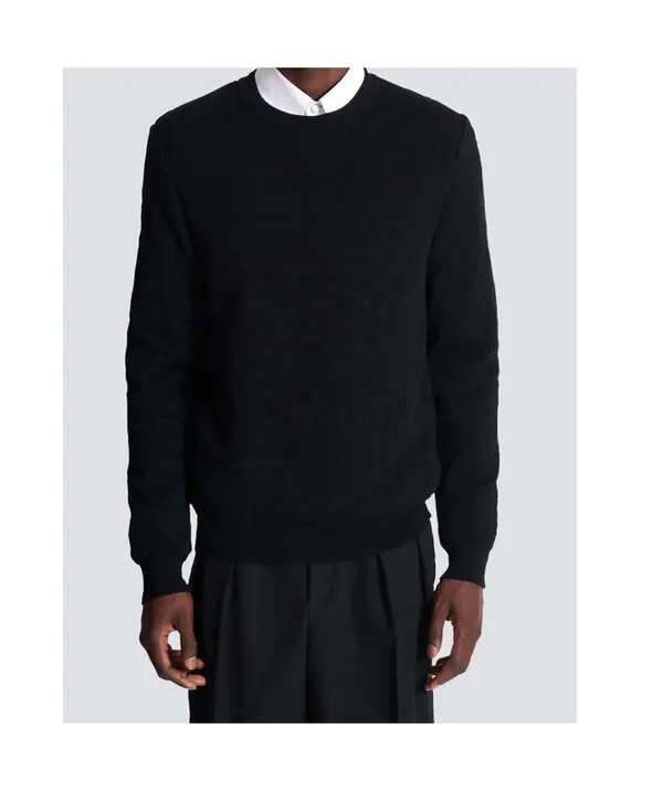 Balmain Monogram Knit And Leopard Pattern Jumper
