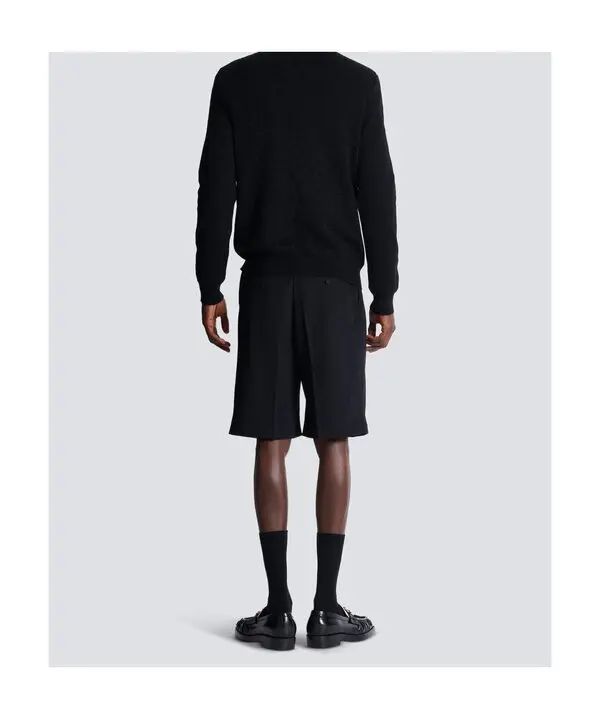 Balmain Monogram Knit And Leopard Pattern Jumper