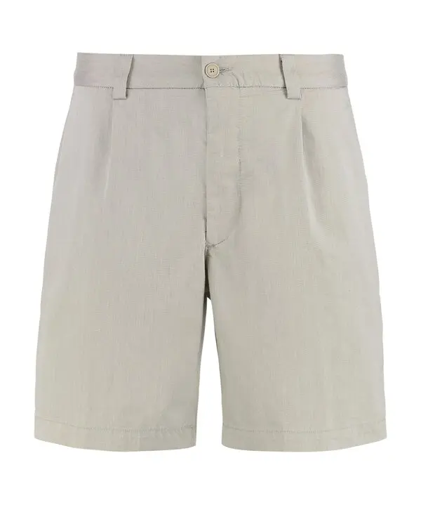 Hugo Boss Knee-length Pleated Shorts - Gray