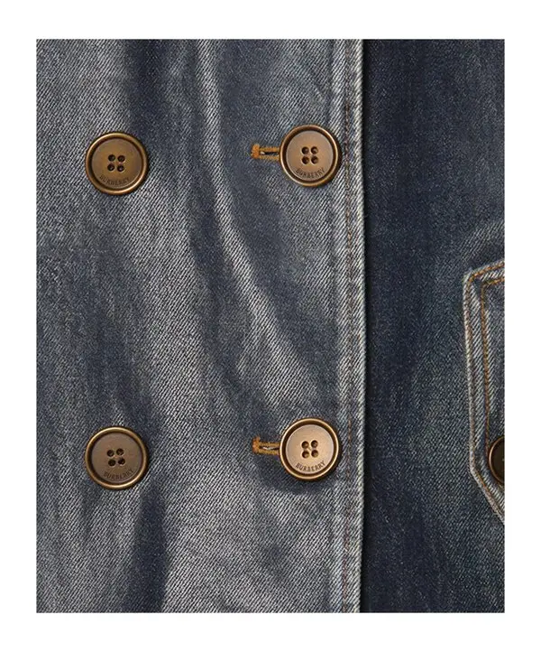 Burberry Coated Denim Trench Coat