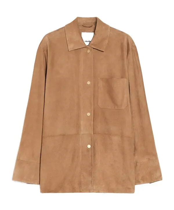 Max Mara Fresia Buttoned Long-sleeved Overshirt - Camel
