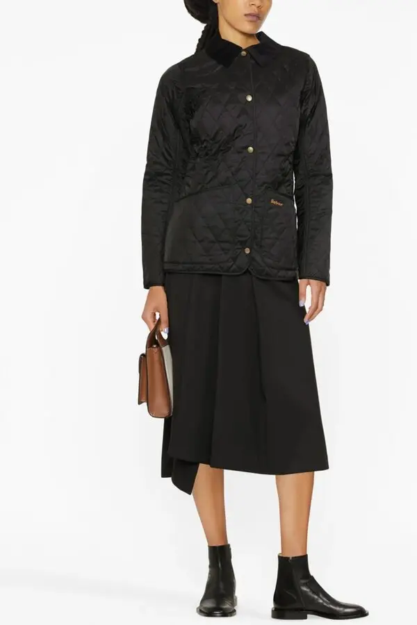Barbour Annadale Quilted Jacket With Logo Embroidery - Black