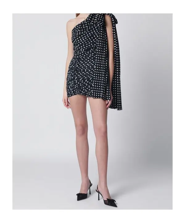 PATOU Asymmetric Draped Dress - Black