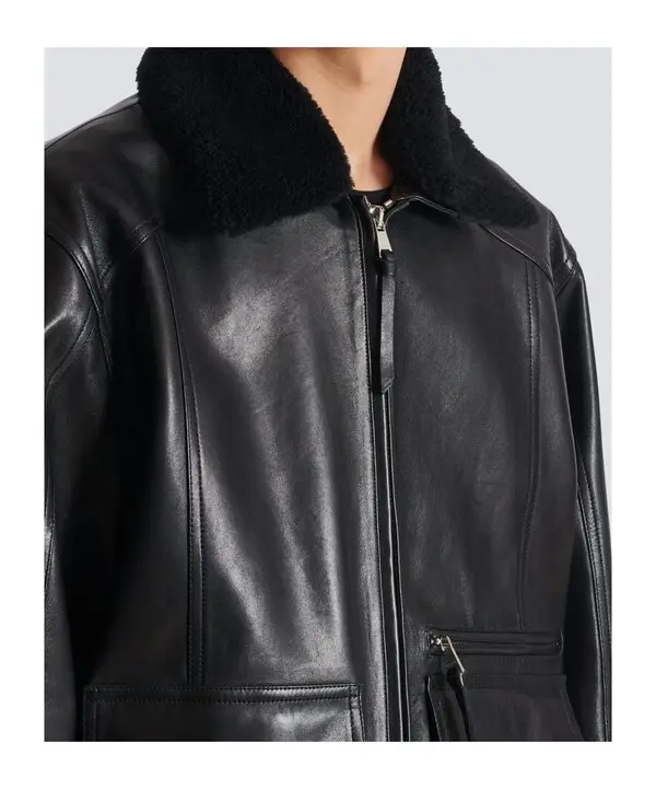 Balmain Aviator Zip-up Bomber Jacket