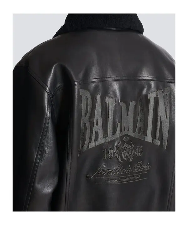 Balmain Aviator Zip-up Bomber Jacket