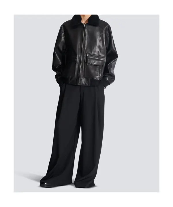 Balmain Aviator Zip-up Bomber Jacket