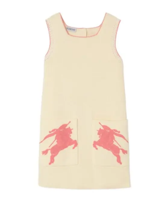 Burberry Crochet Knight Cotton Dress - Ivory