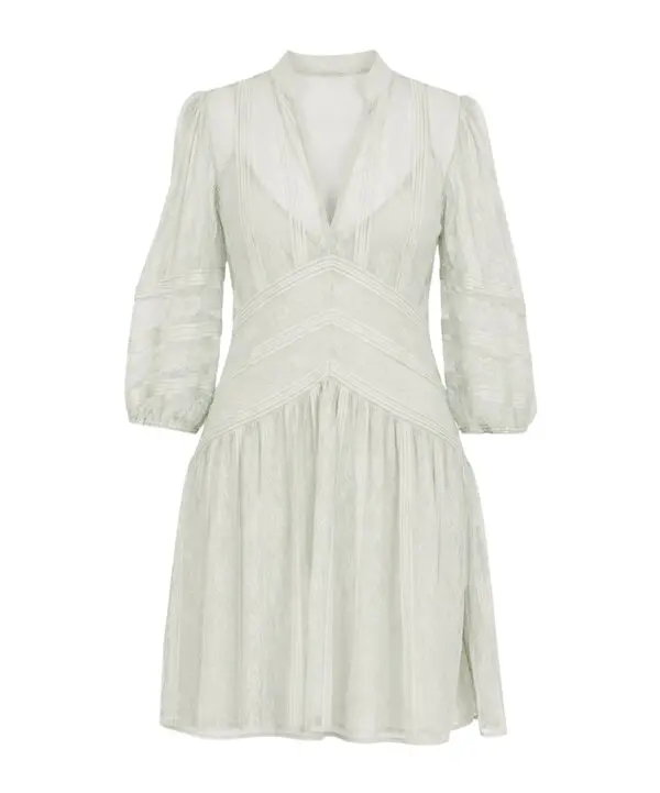TWINSET Lace V-neck Dress - White