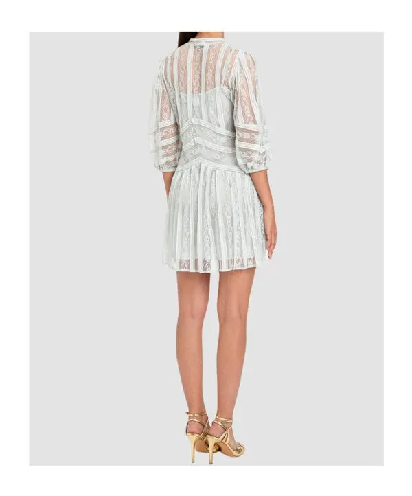 TWINSET Lace V-neck Mini Dress