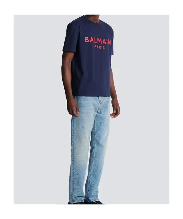 Balmain Logo Printed Crewneck T-shirt