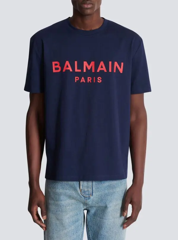 Balmain Logo Printed Crewneck T-shirt