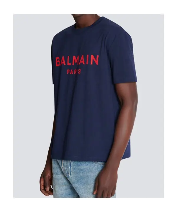 Balmain Logo Printed Crewneck T-shirt