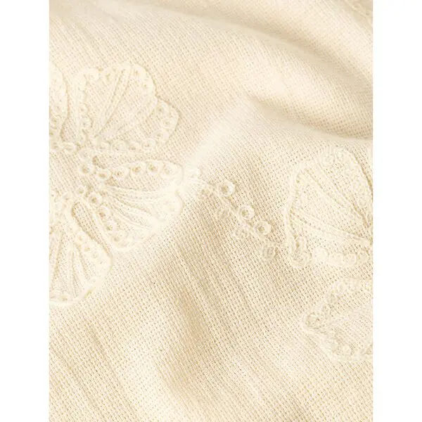 Whistles Textured Floral Cotton-jersey Top