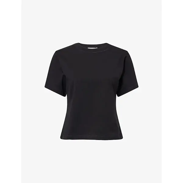 Victoria Beckham Jamie Round-neck Cotton T-shirt - Black