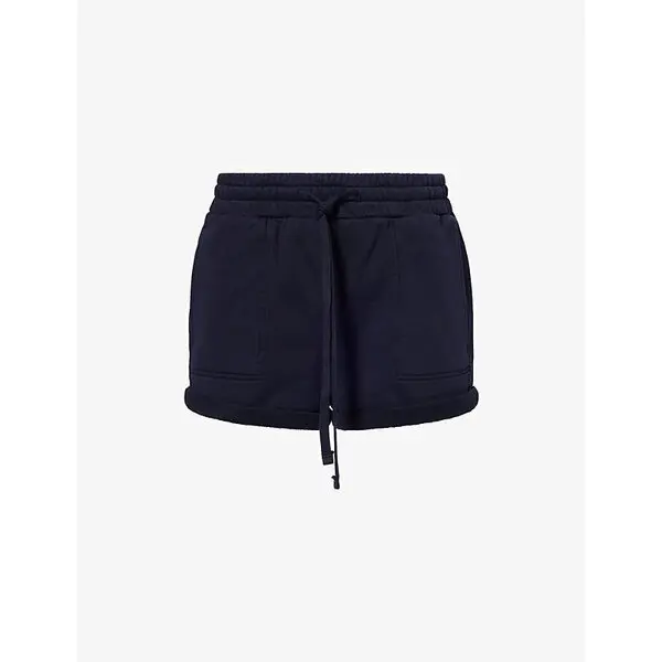 Citizens Of Humanity Vivienne Rolled-cuffs Cotton Shorts - Navy