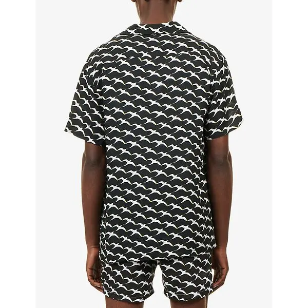 ARRELS BARCELONA Birds Graphic-print Woven Shirt