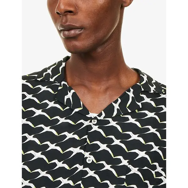 ARRELS BARCELONA Birds Graphic-print Woven Shirt