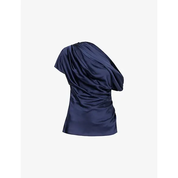 Simkhai Phoebe Draped Woven Top
