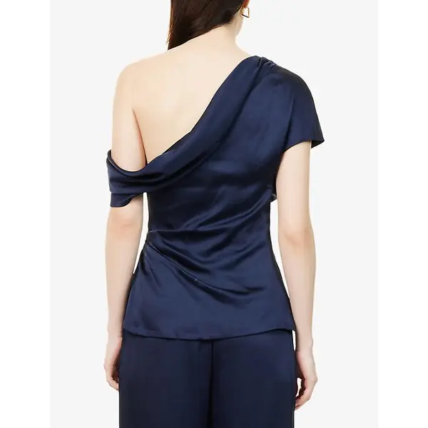 Simkhai Phoebe Draped Woven Top