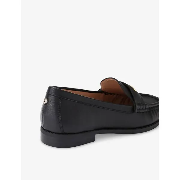 Carvela Leather Loafers With Logo Embellishment - Black