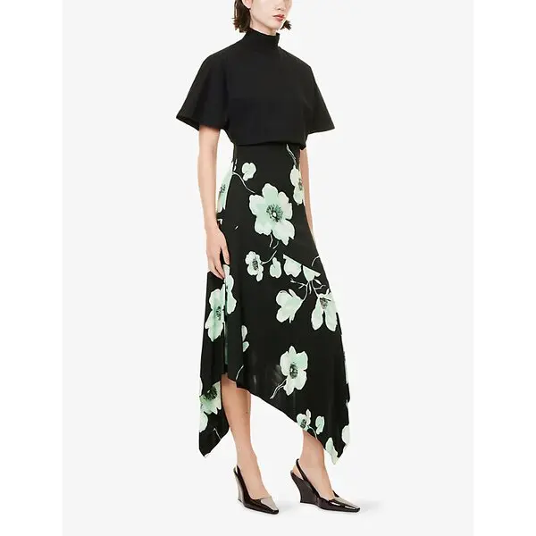 Alaïa Ribbed Funnel Neck Cropped T-shirt