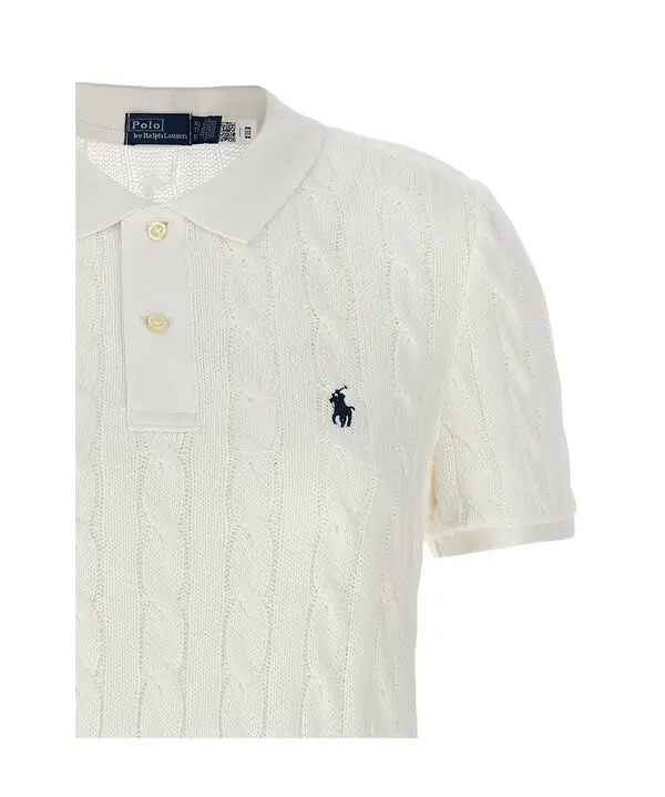 Polo Ralph Lauren Embroidered Knitted Polo Top