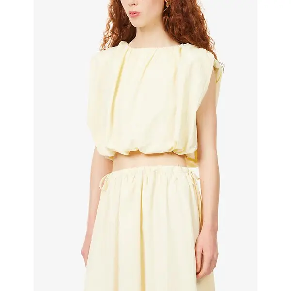 4TH & RECKLESS Tayla Bubble-hem Sleeveless Woven Top