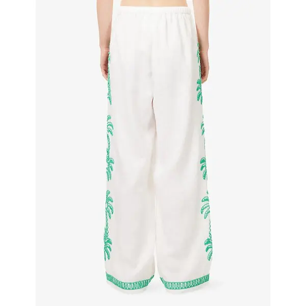 Rails Emmie Embroidered Linen Trousers
