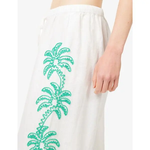 Rails Emmie Embroidered Linen Trousers
