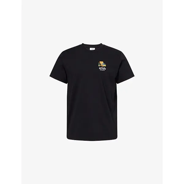 ARRELS BARCELONA Stereo Graphic-print Cotton T-shirt - Black