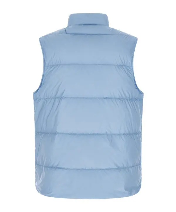 Moncler Logo Patch Puffer Gilet - Light Blue
