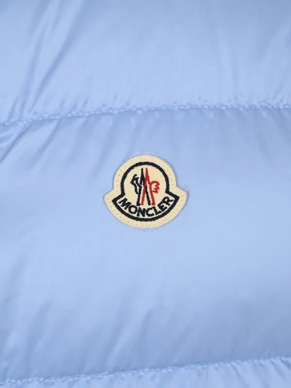 Moncler Logo Patch Puffer Gilet - Light Blue