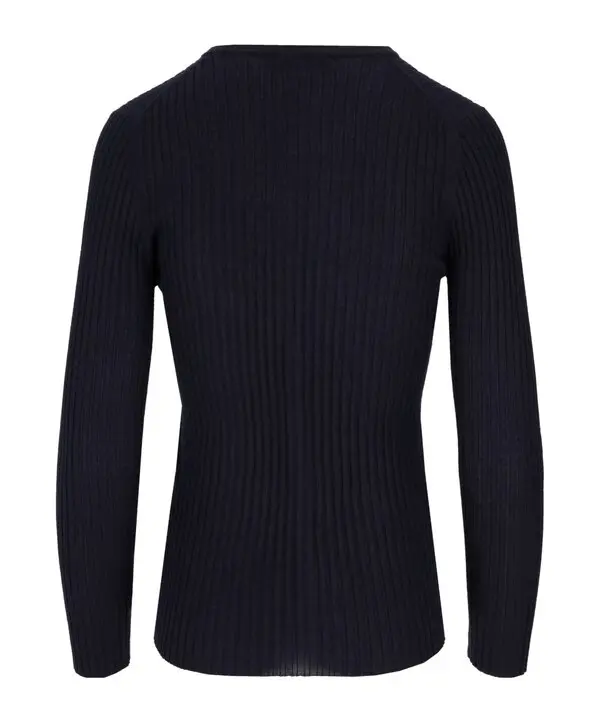 Lela Rose Ribbed Crew Neck Cardigan