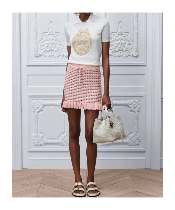 Dior Short-sleeved Polo Sweater With Medallion Detail