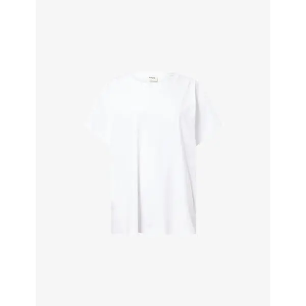 Khaite Winsley Crew-neck Cotton T-shirt - Chalk