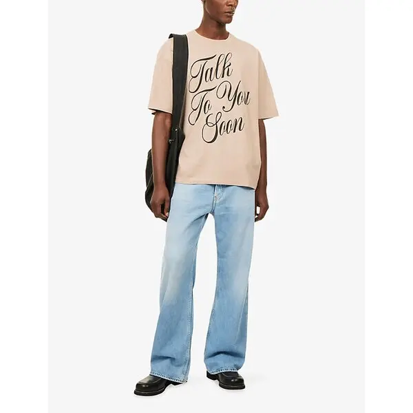 Acne Studios As Talk To You Soon Text-print Cotton T-shirt