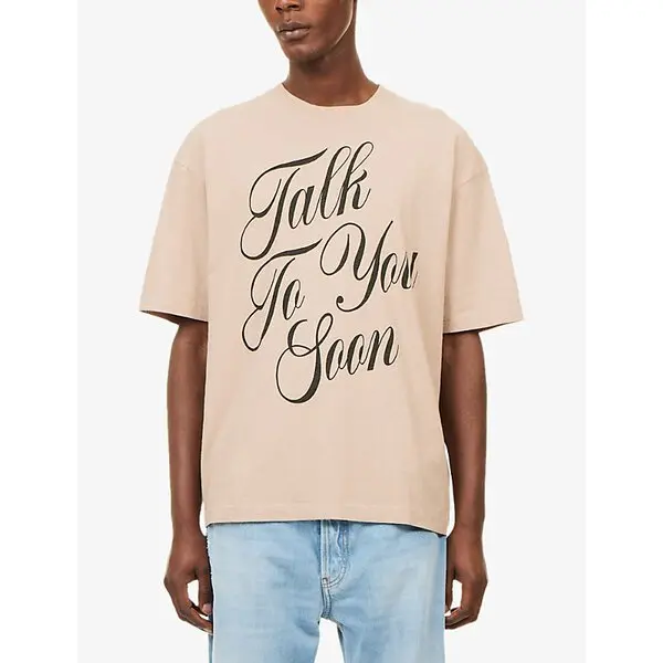 Acne Studios As Talk To You Soon Text-print Cotton T-shirt