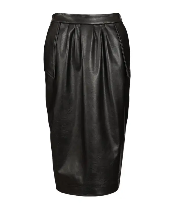 Stella McCartney Pleated Midi Skirt - Black