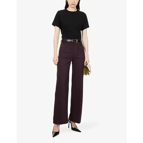 Victoria Beckham Alina Wide-leg Denim Jeans - Acai